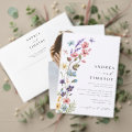 Elegant Wildflower Spring Summer Monogram Wedding Invitation | Zazzle