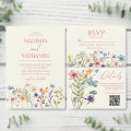 Wildflower Wild Flower Floral Garden Wedding Invitation | Zazzle
