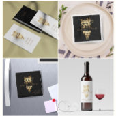 Winery Wine Business Gold Grapes Pocket Folder | Zazzle