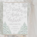 Winter ONEderland 1st Birthday Snow Winter Forest Invitation | Zazzle