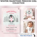 Cute Penguin pink Valentine's day Card | Zazzle