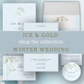 Elegant Winter Ice Photo Wedding Save the Date Invitation | Zazzle