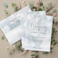 Winter Wonderland Script Snowflakes Wedding Invitation | Zazzle