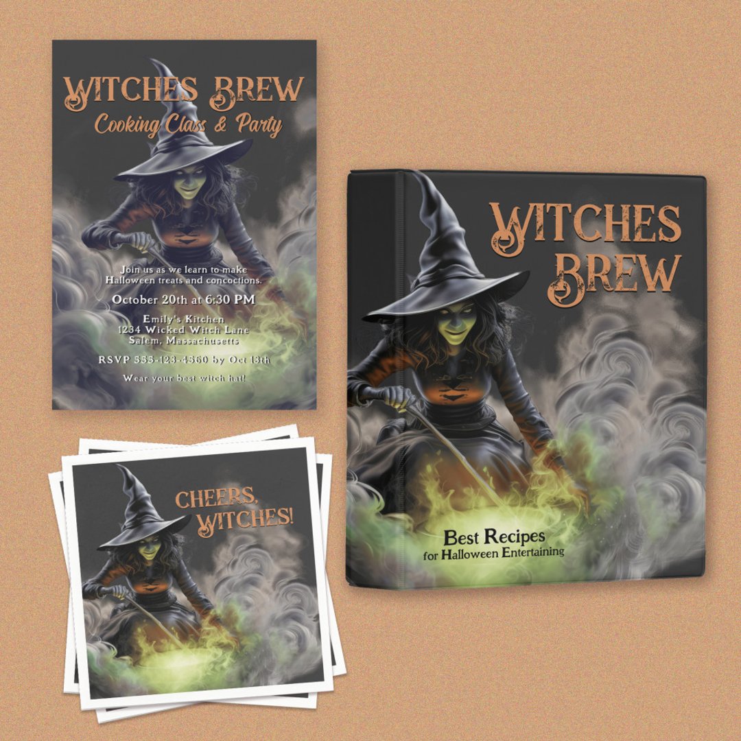 Witches Brew Halloween Cooking Class and Party Invitation | Zazzle