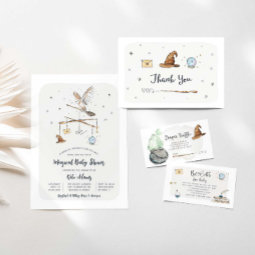 Wizard Baby Shower Baby Trivia Game Invitation | Zazzle