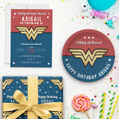 Wonder Woman Golden Logo Birthday Welcome Sign | Zazzle