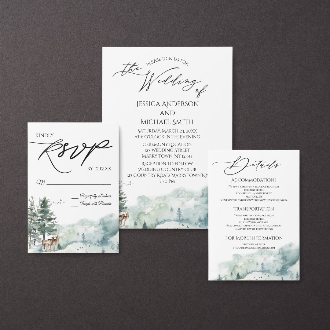 Forest Woodland Pine Return Address Label | Zazzle