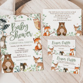 Woodland Baby Shower Bingo Cards | Zazzle