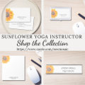 Personalized Yoga Instructor Sunflower Notepad | Zazzle