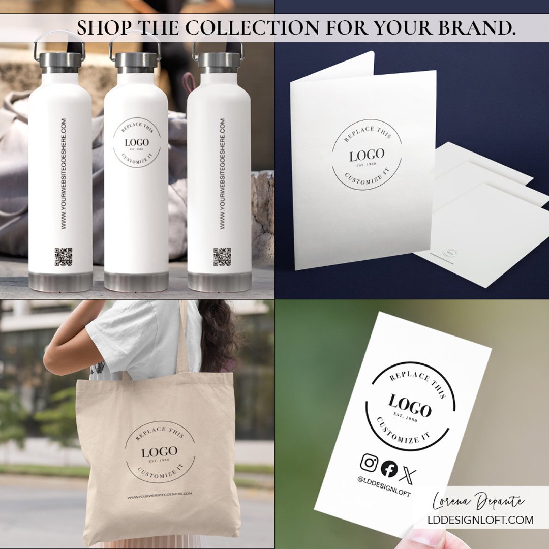 Custom Business logo QR code website professional Can Cooler | Zazzle