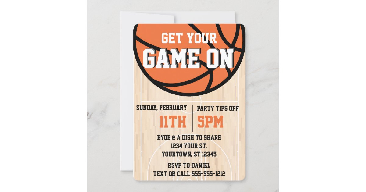 College Basketball March Madness Watch Party Invitation | Zazzle