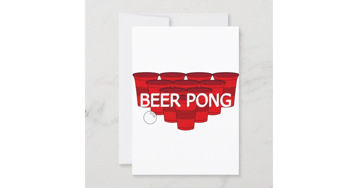 college beer pong invitation | Zazzle
