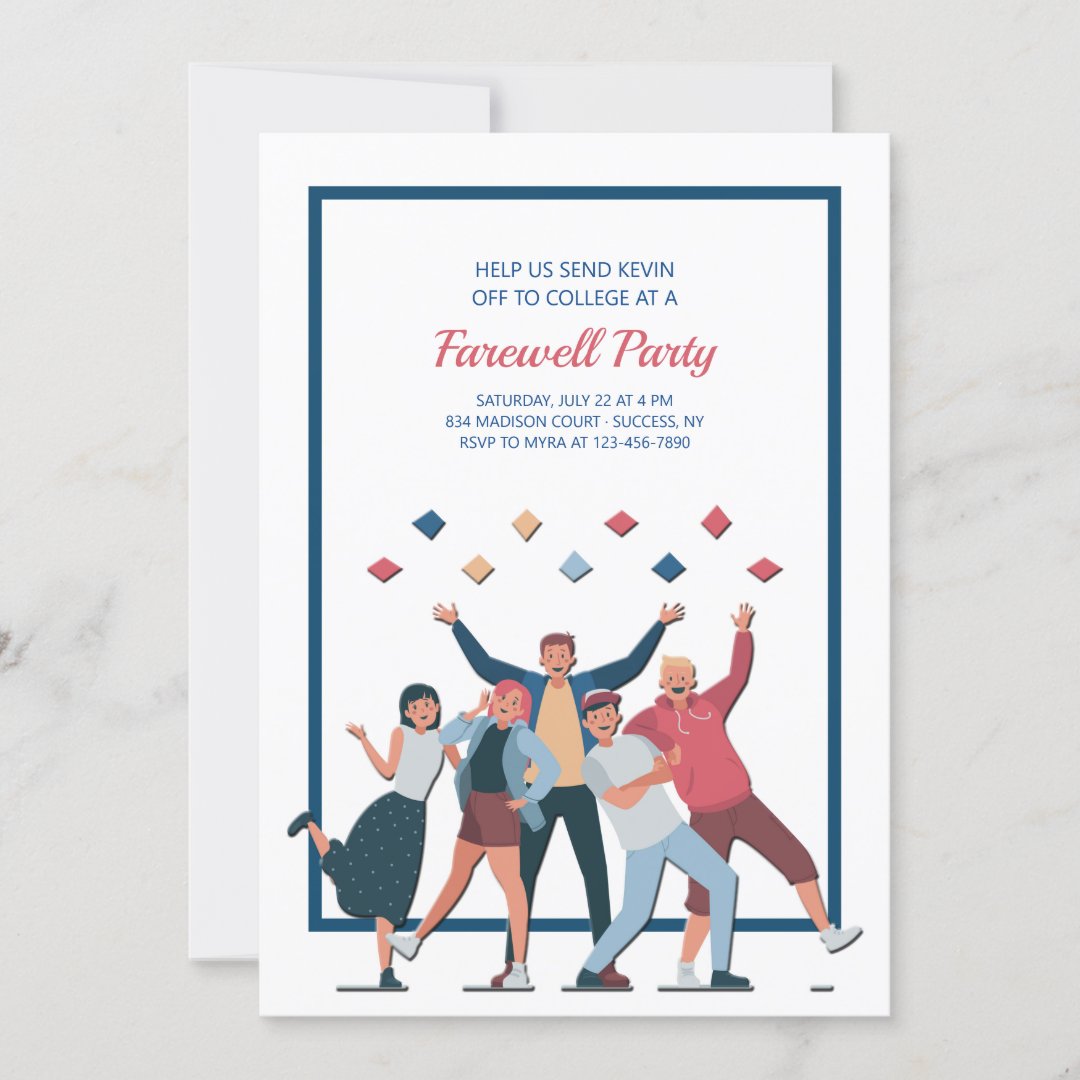 College Bound Farewell Party Invitation | Zazzle