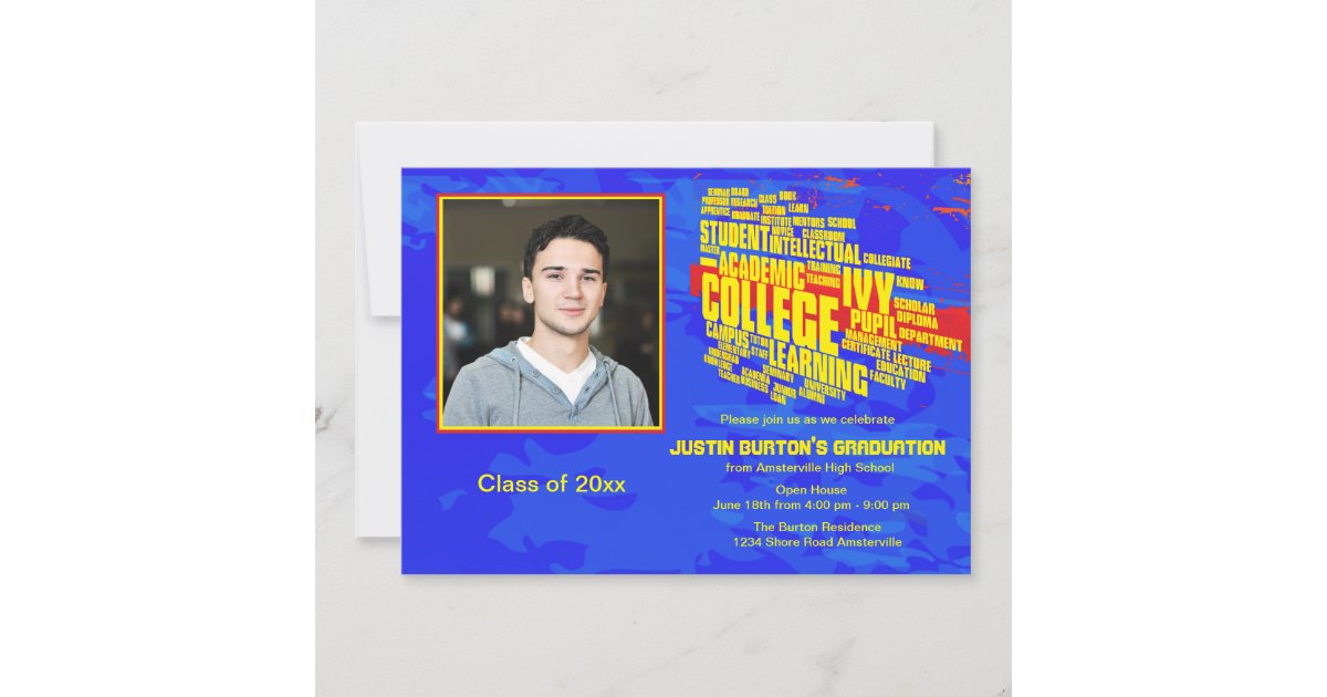 College Bound Photo Graduation Invitation | Zazzle