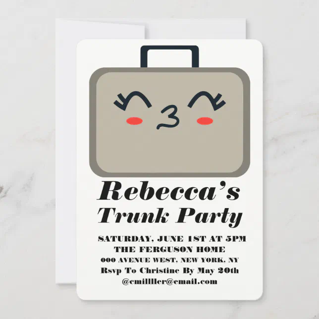 College Bound Trunk Party Invitation | Zazzle