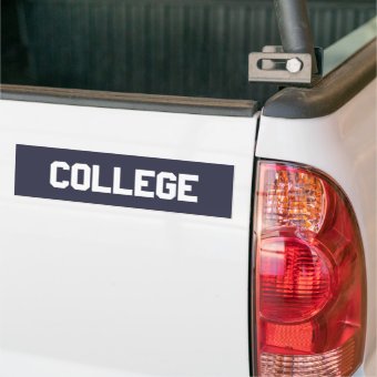 College Bumper Sticker | Zazzle