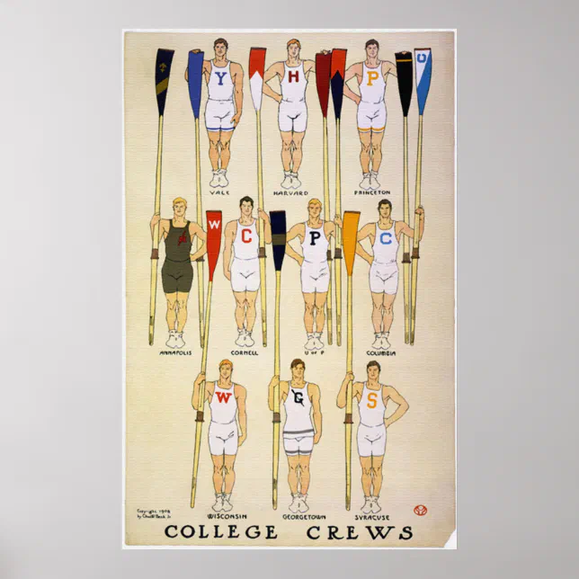 College Crews & Colors Poster | Zazzle