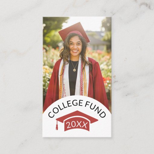 College Fund Grad Cap QR Code Graduation Insert | Zazzle