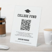 College Fund QR Code Sign for Graduation Party | Zazzle