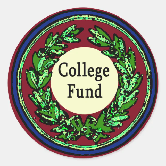 College Fund Tip Jar Stickers | Zazzle