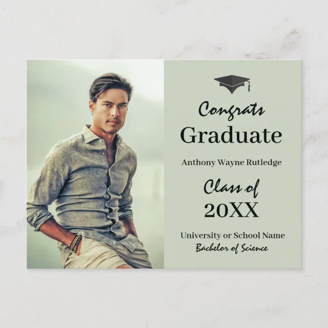 College Graduation Announcement with Photo | Zazzle