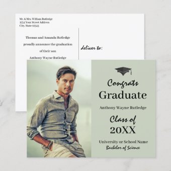 College Graduation Announcement with Photo | Zazzle