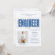 College Graduation Party Engineer Technology Blue Invitation | Zazzle