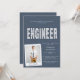 College Graduation Party Engineer Technology Gray Invitation | Zazzle