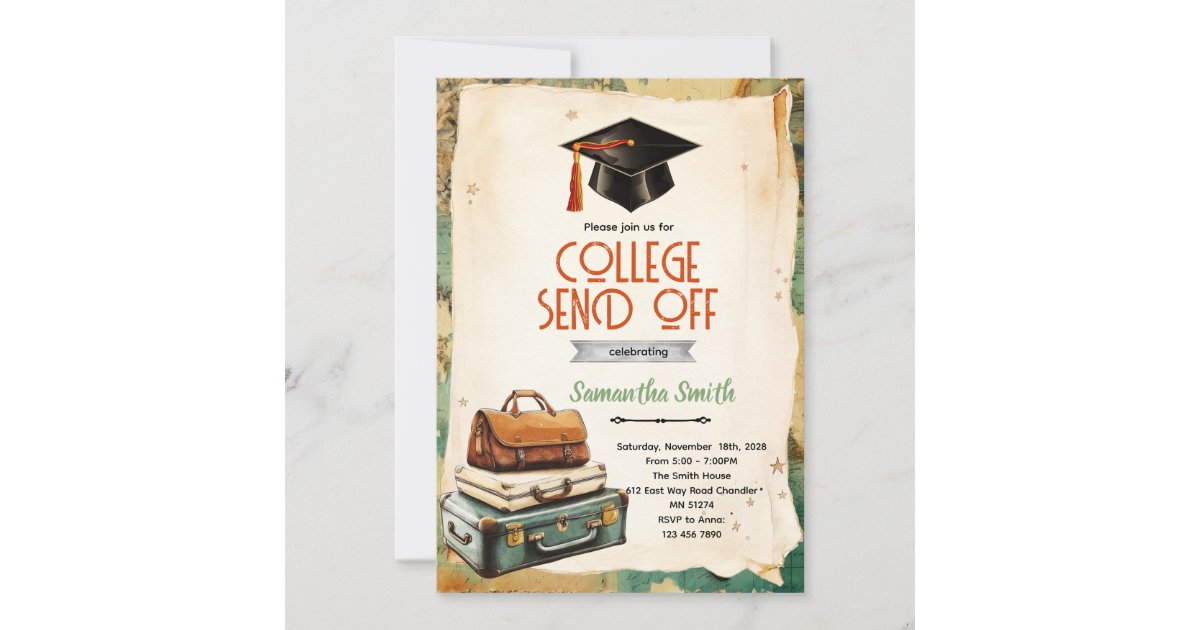 College Send Off party Invitation | Zazzle