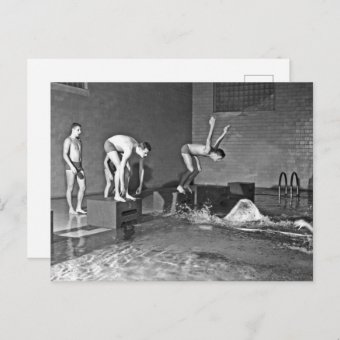 College Swimmers Postcard | Zazzle