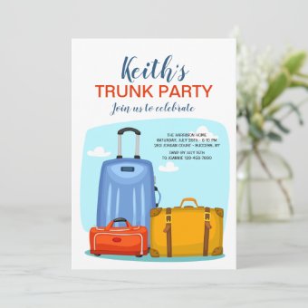 College Trunk Party Invitation | Zazzle
