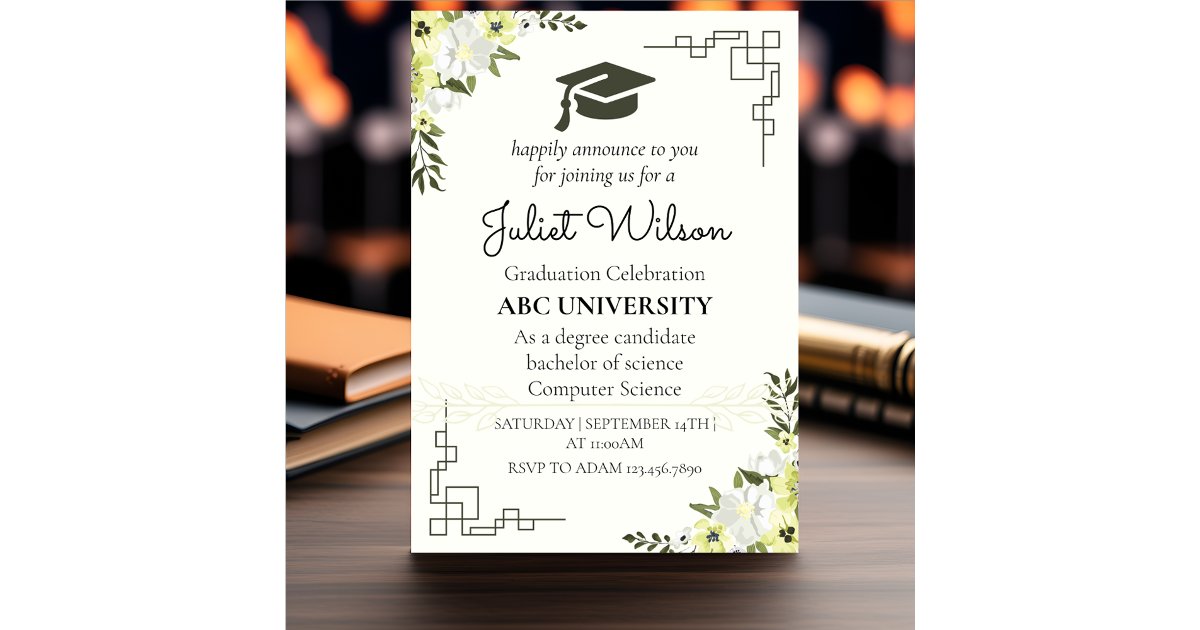 college university graduation commencement invitation | Zazzle