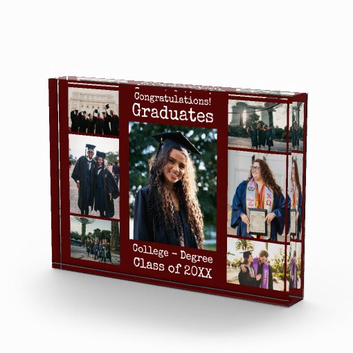 Collegiate Maroon Congratulations Graduates Photo Zazzle