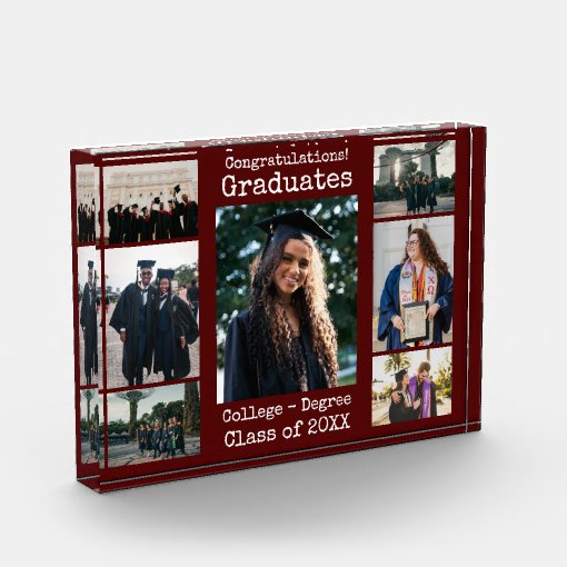 Collegiate Maroon Congratulations Graduates Photo Zazzle