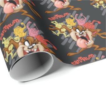 Coloful "Tantrum" TAZ™ Wrapping Paper | Zazzle