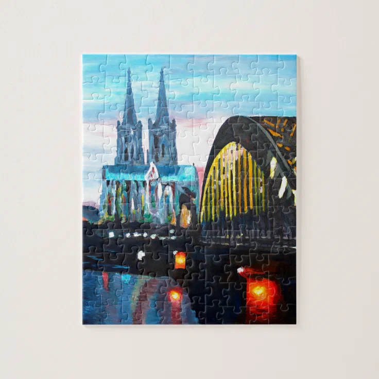 Cologne Cathedral with Hohenzollernbridge Jigsaw Puzzle | Zazzle
