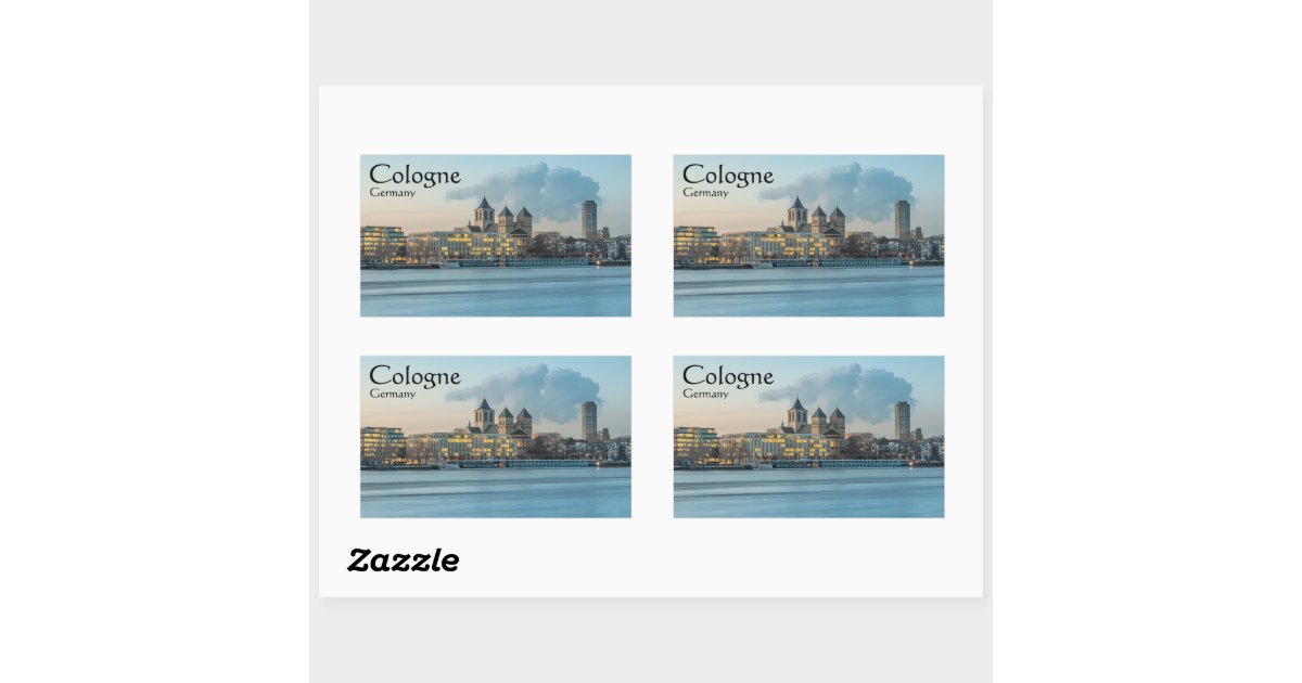 Cologne Germany Rectangular Sticker | Zazzle
