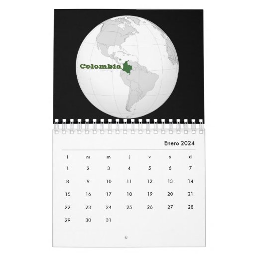 Colombia Calendar | Zazzle