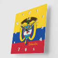 Colombia Clock, patriotic home, Colombian Flag | Zazzle