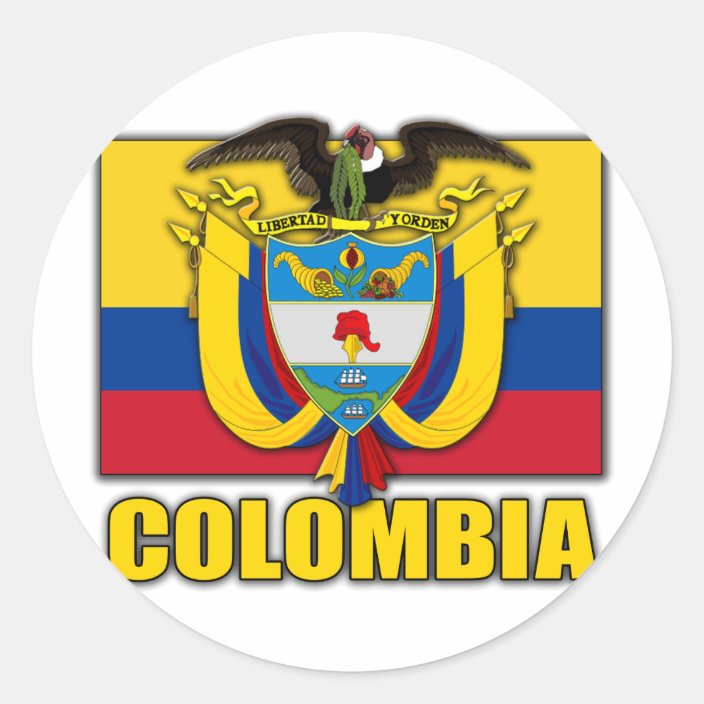 Colombia Coat of Arms Classic Round Sticker | Zazzle.com