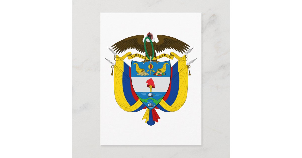 Colombia Coat of Arms Postcard | Zazzle