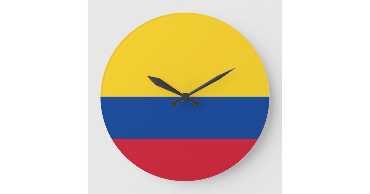 Colombia (Colombian) Flag Large Clock | Zazzle