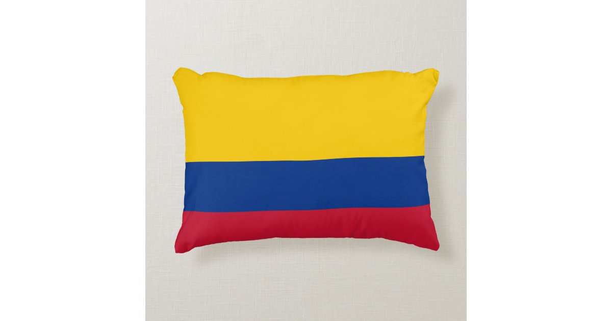 Colombia Flag Accent Pillow | Zazzle