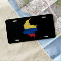 Colombia flag and map license plate | Zazzle