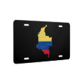 Colombia flag and map license plate | Zazzle