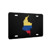 Colombia flag and map license plate | Zazzle