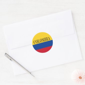 Colombia flag - Bandera De Colombia Classic Round Sticker | Zazzle