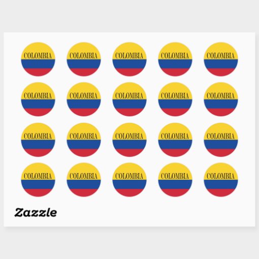 Colombia flag - Bandera De Colombia Classic Round Sticker | Zazzle