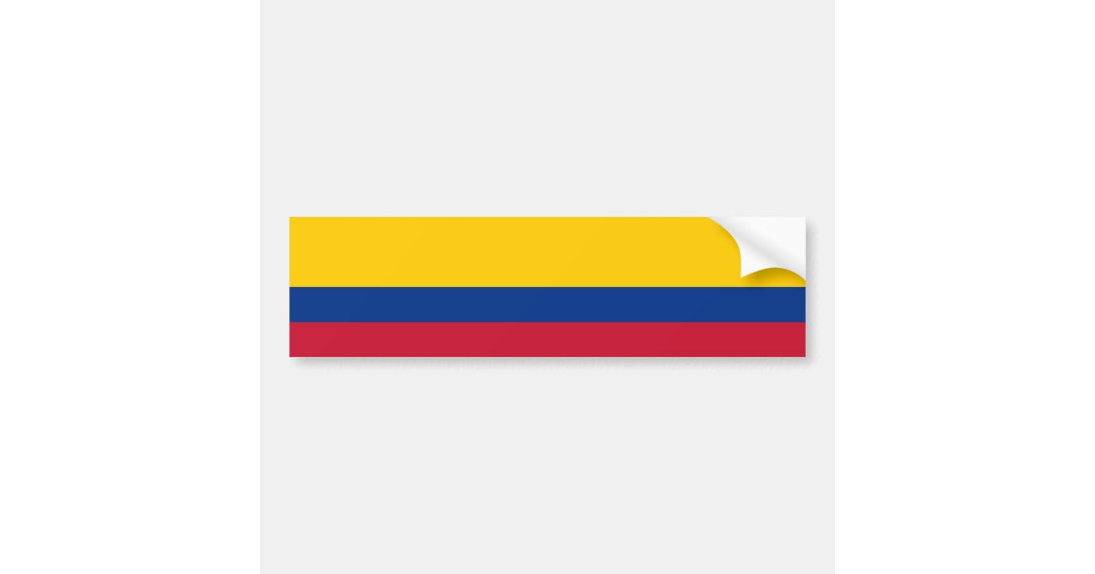 Colombia Flag Bumper Sticker | Zazzle
