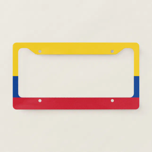 Colombia Flag Colombian Patriotic License Plate Frame | Zazzle